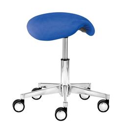 Pharao24.de B&uuml;rohocker in Blau Webstoff rollbar