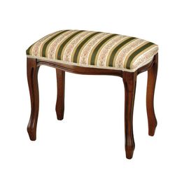 Pharao24.de Italienischer Sitzhocker in Braun Beige gestreift Nussbaumfarben