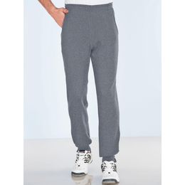 Jogginghose CLASSIC, Herren, Gr. 31, Unterbauchgr&ouml;&szlig;en, grau (anthrazit, meliert), 100% Baumwolle, 35% Polyester, 65% Baumwolle, meliert, unifarben, lang, Hosen Jogginghose