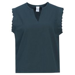 Gina Damen Blusentop mit V-Ausschnitt