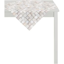 Mitteldecke Apelt "1106 Herbstzeit, Herbstdeko, Herbst" Gr. 2, beige (natur, beige), B:100cm L:100cm, Baumwolle, Tischdecken, Mitteldecke, Digitaldruck