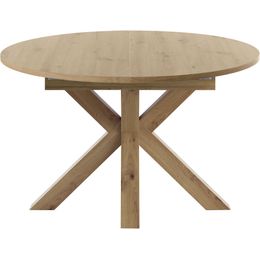 Esstisch "New Atlanta", asteiche, asteiche, asteiche, asteiche, H:81cm, SET ONE BY Musterring, Tische, Esstisch, mit runder Platte, ausziehbar, Stern-Fu&szlig;, Ma&szlig;e &Oslash;130cm (170x130cm)