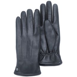Lederhandschuhe Pearlwood "Liz", Damen, Gr. 8, schwarz, Schafsleder, unifarben, Handschuhe, Original Pearlwood Edelstahlniete
