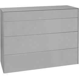 M&auml;usbacher Kommode M&Auml;USBACHER "Imola", grau (kreidegrau matt lack, glas kreidegrau glanz), B:121cm H:89cm T:42cm, Sideboards, Kommode, 2-Schubladen Kommode