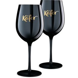 Feinkost K&auml;fer Cocktailglas K&Auml;FER, schwarz, B:9cm H:23cm &Oslash;:9cm, Kristallglas, Trinkgef&auml;&szlig;e, Cocktailglas, 600 ml, H&ouml;he ca. 23 cm