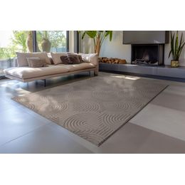 Teppich Obsession "Zen Sei 200", grau (anthrazit), B:120cm H:18mm L:170cm, Polyester, Teppiche, Teppich, Uni Farben, modernes Design, weich, Hoch-Tief Effekt