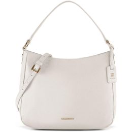 Schultertasche LAZAROTTI "Bologna Leather Hobo Schultertasche Leder 27 cm", Damen, beige, Leder, Taschen Schultertasche