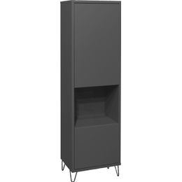 M&auml;usbacher Vitrine M&Auml;USBACHER "Bonnie", grau (anthrazit matt lack), B:41cm H:145cm T:32cm, Schr&auml;nke, Vitrine, Vitrine mit Drahtgestell