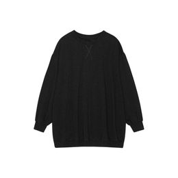 Rundhalspullover MOSHI MOSHI MIND "moshi moshi mind Pullover Better", Damen, Gr. onesize, schwarz, Obermaterial: 100% Baumwolle, Pullover Rundhalspullover
