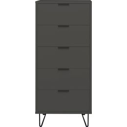 M&auml;usbacher Kommode M&Auml;USBACHER "Bonnie", grau (anthrazit matt lack), B:51cm H:121cm T:45cm, Holzwerkstoff, Sideboards, Kommode, Kommode mit Drahtgestell