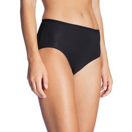 Slip Calida "Natural Comfort", Damen, Gr. XS (36/38), schwarz, Single Jersey, Obermaterial: 92% Baumwolle, 8% Elasthan, unifarben, normal, Unterhosen Slip, elastische, Single Jersey Qualit&auml;t, Cotton-Mix, weich, pillingarm
