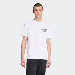 T-Shirt adidas originals "LOCKER GESCHNITTENES TREFOIL SERIES", Herren, Gr. XL, wei&szlig;, Obermaterial: 100% Baumwolle, Shirts T-Shirt, Print T-Shirt, lockere Passform