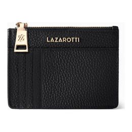 Kartenetui LAZAROTTI "Bologna Leather Schl&uuml;sseletui Cardholder Leder 11,5 cm mit Air", Damen, schwarz, Leder, Kleinlederwaren
