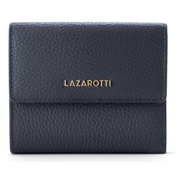 Geldb&ouml;rse LAZAROTTI "Bologna Leather Geldb&ouml;rse Leder 12 cm", Damen, dunkelblau, Leder, Kleinlederwaren