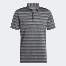 Poloshirt adidas Performance "TWO-COLOR STRIPED", Herren, Gr. L, schwarz (schwarz, grau four), Obermaterial: 100% Polyester, Shirts, klassischer Stil, mit Allover-Print, aus Pikeematerial