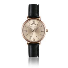 Quarzuhr AMELIA PARKER "AB2-S014R", schwarz, Armbanduhren, Damen, Quarzuhr