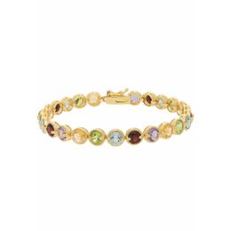 Armband Firetti "Schmuck Geschenk Silber 925 Armschmuck Armkette Edelsteine", gold (silber, 925, goldfarben, lila, rot, gr&uuml;n, gelb, hellblau, lila, rot, gr&uuml;n, gelb, hellblau), Armb&auml;nder, Damen, 18,5cm, Silber 925 (Sterlingsilber), Armband, mit Amethyst, Granaten, Peridot, Citrin und Blautopas (beh.)