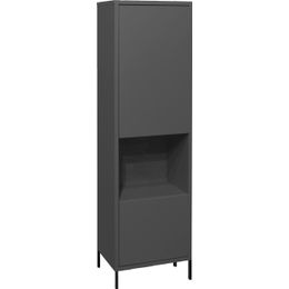 M&auml;usbacher Vitrine M&Auml;USBACHER "Bonnie", grau (anthrazit matt lack), B:41cm H:145cm T:32cm, Schr&auml;nke, Vitrine, Vitrine mit Quadratgestell