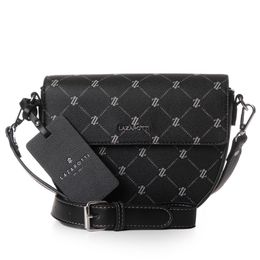 Umh&auml;ngetasche LAZAROTTI "Palermo Umh&auml;ngetasche 21 cm", Damen, schwarz, Kunstleder, Taschen Umh&auml;ngetasche