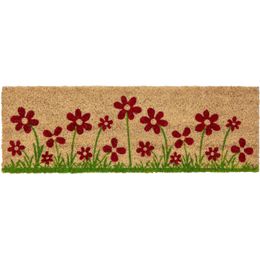 Fu&szlig;matte Astra "Coco Style 014", bunt, B:25cm H:14mm L:75cm, Kokos, Teppiche, Fu&szlig;matte, T&uuml;rmatte, Kokos, farbig, Blumenwiese, rutschfest