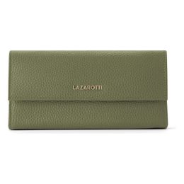 Geldb&ouml;rse LAZAROTTI "Bologna Leather Geldb&ouml;rse Leder 19 cm", Damen, oliv, Leder, Kleinlederwaren