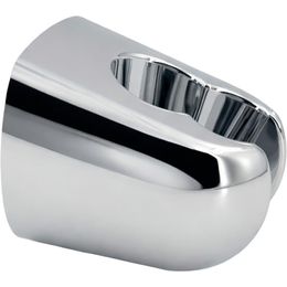 Brausehalter ADOB, grau (chromfarben), B:5cm T:5,5cm, Kunststoff, Duschkopfhalterungen, starr
