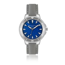 Quarzuhr AMELIA PARKER "AH3-S058S", grau, Armbanduhren, Damen, Quarzuhr