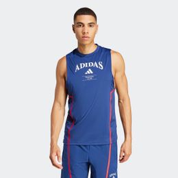 Tanktop adidas Performance "DESIGNED-FOR-TRAINING LEGACY", Herren, Gr. XL, wei&szlig; (dunkelblau, chalk wei&szlig;), Obermaterial: 100% Polyester, Tops Tanktop
