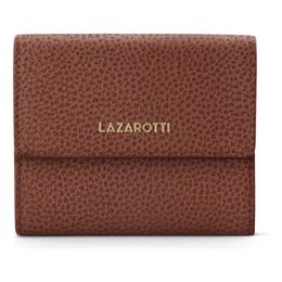 Geldb&ouml;rse LAZAROTTI "Bologna Leather Geldb&ouml;rse Leder 12 cm", Damen, dunkelbraun, Leder, Kleinlederwaren