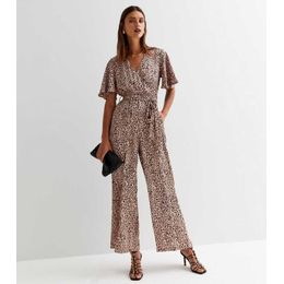 Satin Tier Engel &Auml;rmel Wrap Jumpsuit