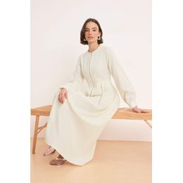 Langes, flaches Maxikleid f&uuml;r Damen, l&auml;ssig/alltagstauglich, A-Linien-Schnitt, Hijab-Stil