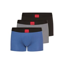 Trunk HUGO UNDERWEAR, Herren, Gr. XL, 3 Stk., bunt (open miscellaneous 969), Single Jersey, Obermaterial: 95% Baumwolle, 5% Elasthan, k&ouml;rpernah, Unterhosen, mit kontrastfarbenen Logobadge