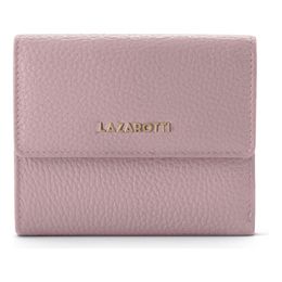 Geldb&ouml;rse LAZAROTTI "Bologna Leather Geldb&ouml;rse Leder 12 cm", Damen, rosa, Leder, Kleinlederwaren