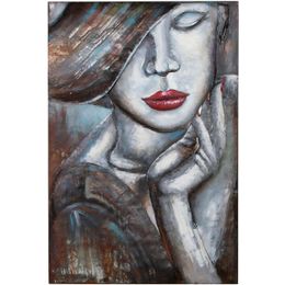 Metallbild CASABLANCA BY GILDE "Bild rechteckig Noblesse wei&szlig; H. 120 cm", wei&szlig; (farbe bild(er): wei&szlig;), B:80cm H:120cm T:6cm, Metall, Bilder