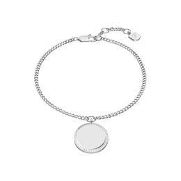 Armband Fossil "Schmuck Geschenk Edelstahl Armschmuck Kreis Scheibe Ellis", edelstahlfarben, Armb&auml;nder, Damen, 19,5cm, Edelstahl, Armband