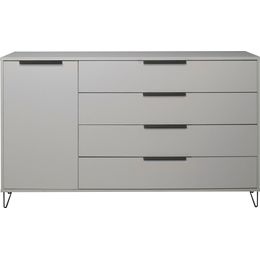 M&auml;usbacher Highboard M&Auml;USBACHER "Bonnie", grau (kreidegrau matt lack), B:168cm H:100cm T:45cm, Sideboards, Highboard, Highboard mit Drahtgestell