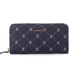 Geldb&ouml;rse LAZAROTTI "Palermo Geldb&ouml;rse 19,5 cm", Damen, blau, Kunstleder, Kleinlederwaren