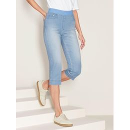 Brax - Comfort Plus-Caprihose Modell Carina Capri, denim, Gr. 19 - Baumwolle