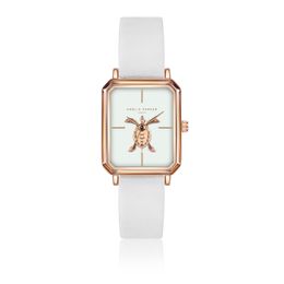 Quarzuhr AMELIA PARKER "AE4-S044R", wei&szlig;, Armbanduhren, Damen, Quarzuhr