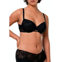 B&uuml;gel-BH Triumph "Vivid Spotlight WHP", Damen, Gr. 85, Cup E, schwarz, Microtouch, Obermaterial: 59% Polyamid, 27% Polyester, 14% Elasthan, BHs B&uuml;gel-BH, mit weicher Spitze im floralem Design
