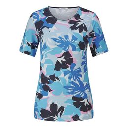 Peter Hahn - Rundhals-Shirt, blau, Gr. 44 / L