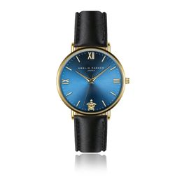 Quarzuhr AMELIA PARKER "AF8-S018G", schwarz, Armbanduhren, Damen, Quarzuhr