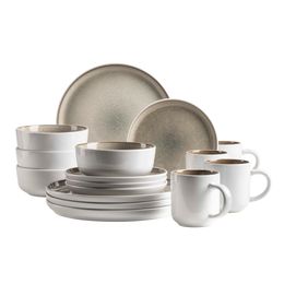 M&auml;ser Kombiservice M&Auml;SER "Lunaria", braun, wei&szlig;, 16 tlg., Steinzeug, Geschirr-Sets, Kombiservice