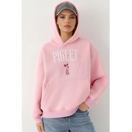 &Uuml;bergro&szlig;er bedruckter Kapuzenpullover