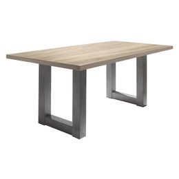 M&auml;usbacher Esstisch M&Auml;USBACHER "Mister", braun (tischplatte: eichefarben s&auml;gerau), B:180cm H:75cm T:90cm, Tische, Esstisch, Gestell in U-Form