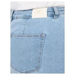 Jeansrock Only CARMAKOMA "CARSIRI FRONT SLIT SKIRT DNM GUA NOOS", Damen, Gr. 46, blau (light blau denim), Denim/Jeans, Obermaterial: 74% Baumwolle, 25% Polyester, 1% Elasthan, unifarben, wadenlang, R&ouml;cke Jeansrock