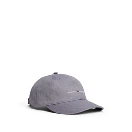 Baseball Cap Tommy Hilfiger "TH FLAG SUITING 6 PANEL CAP", Herren, grau (grau pinstripe), Web, Baumwolle, Caps, strukturierte Oberfl&auml;che