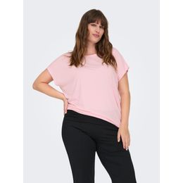 Funktionsshirt Only Play "ONPAUBREE SS LOOSE TRAIN TEE CURVY NOOS", Damen, Gr. 48/50, rosa (pink, a, boo), Jersey, Obermaterial: 88% Polyester, 12% Elasthan, unifarben, relaxed fit normal, Rundhals, Shirts Funktionsshirt