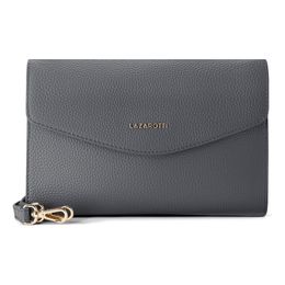 Clutch LAZAROTTI "Bologna Leather Clutch Umh&auml;ngetasche Leder 23 cm", Damen, stein, Leder, Taschen