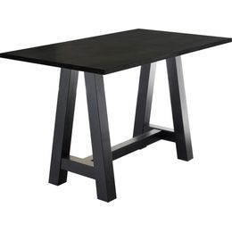 M&auml;usbacher Bartisch M&Auml;USBACHER, schwarz (schwarzstahl, schwarzstahlfarben, schwarzstahl), B:160cm H:105cm T:70cm, Tische, Bartisch, Gestell in A-Form (Breite 120, 140 oder 160 cm)
